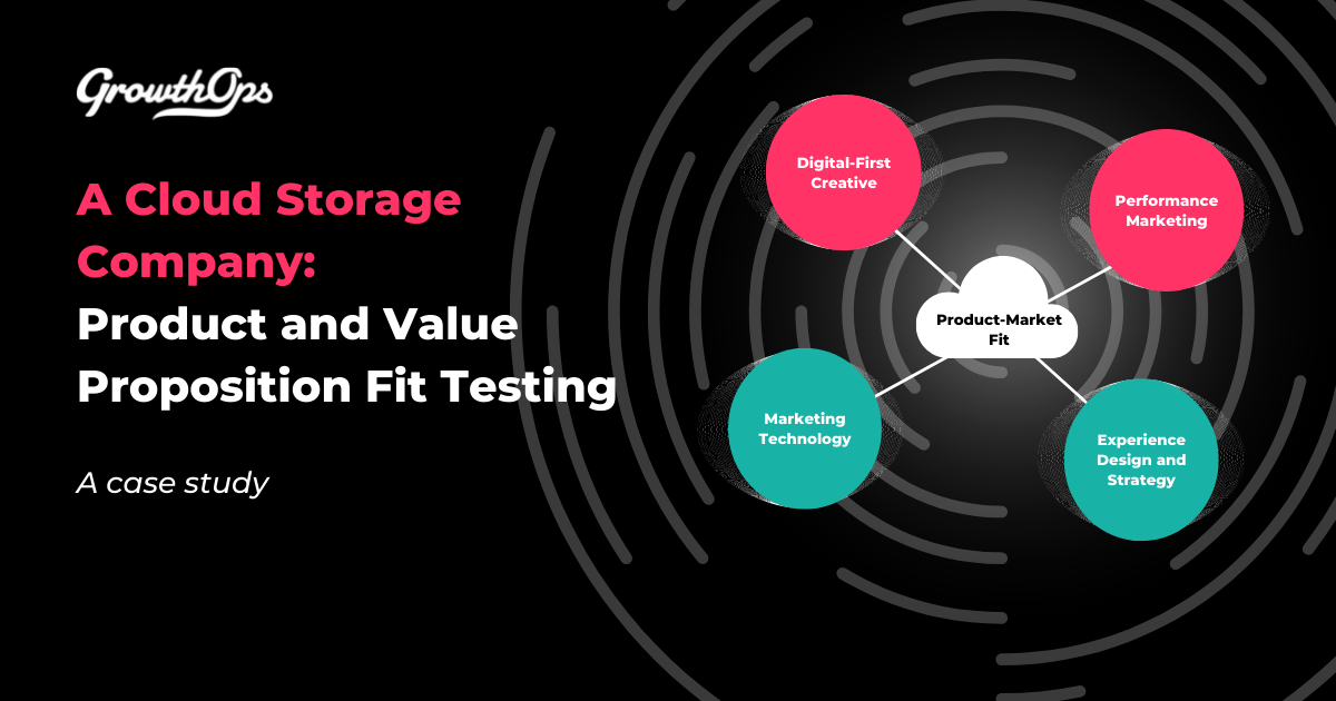 A Cloud Storage Company - Product and Value Proposition Fit Testing